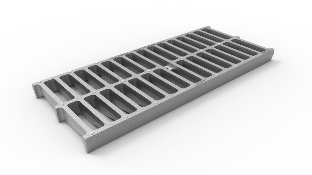 Buy a 10" wide galvanized iron slotted trench drain grate - Eric'sons ...