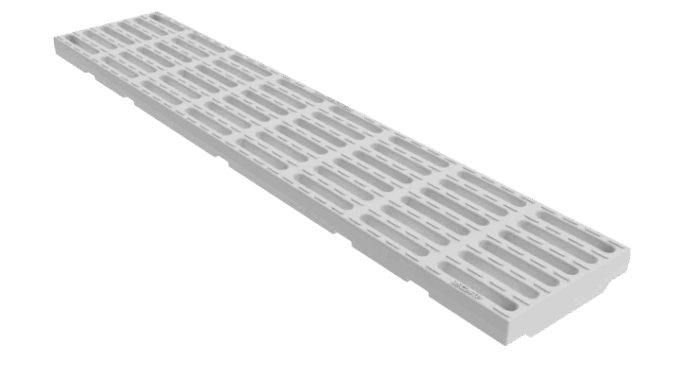 5-in Wide ADA Heel Proof Plastic Trench Drain Grate