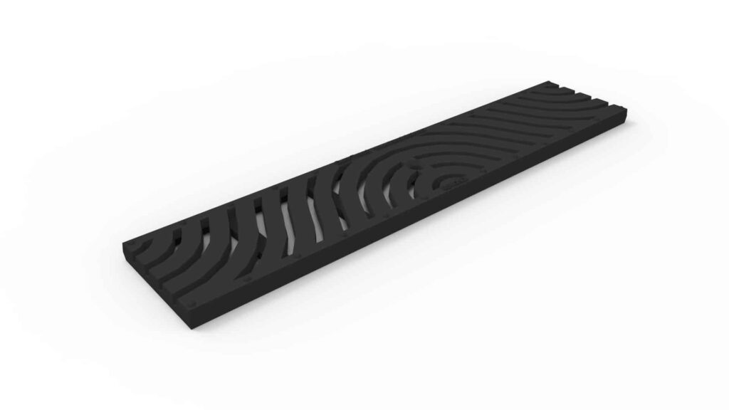 Buy 5-inch Wide ADA Ductile Iron Trench Drain Grate Wave Pattern