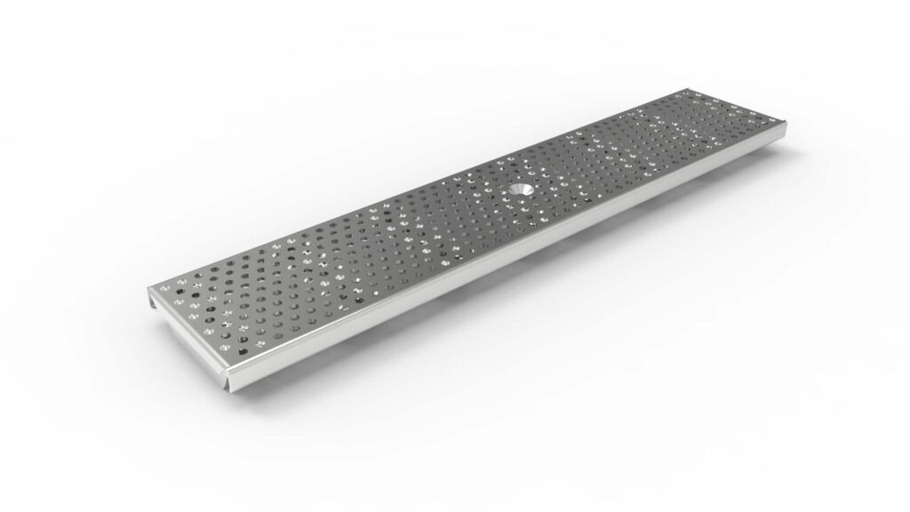 5-in Wide Light Duty Perforated Stainless Steel Grate