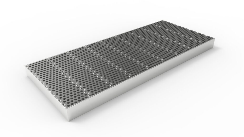 Buy 10" wide stainless perforated trench drain grate