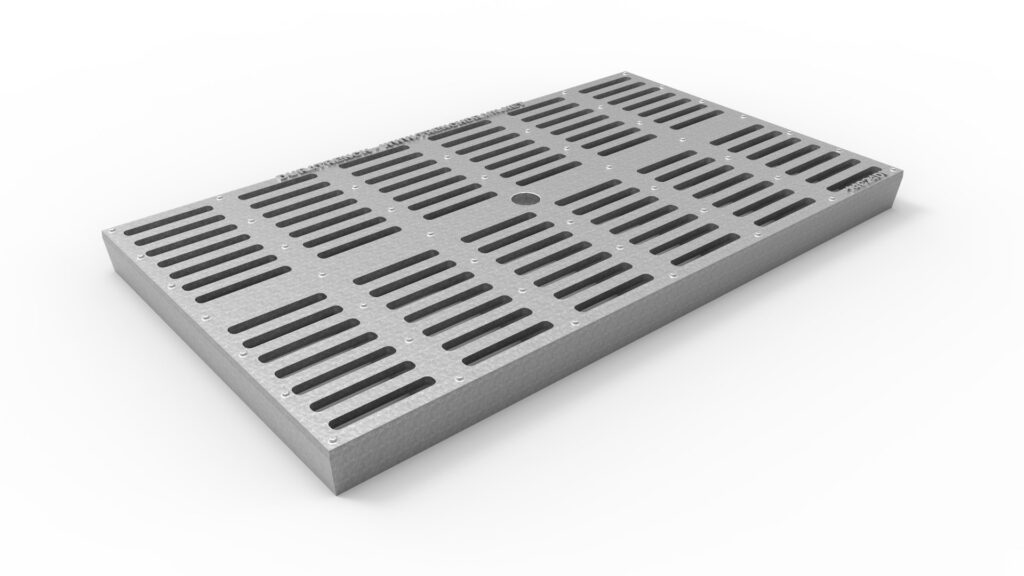 Buy a 14" wide ADA/Heel Proof galvanized iron slotted trench drain ...