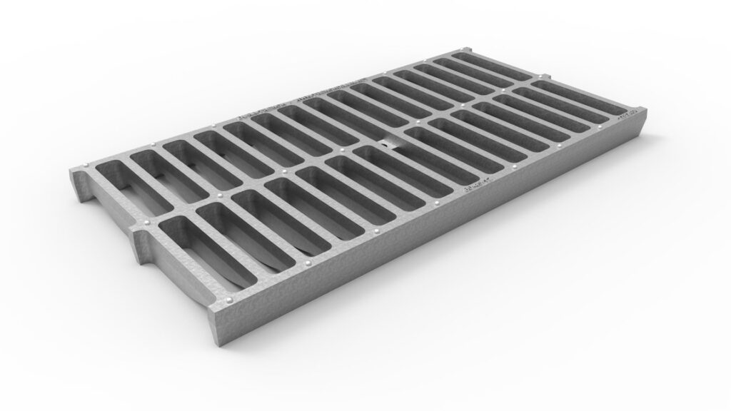 Buy a 12" wide galvanized iron slotted trench drain grate - Eric'sons ...
