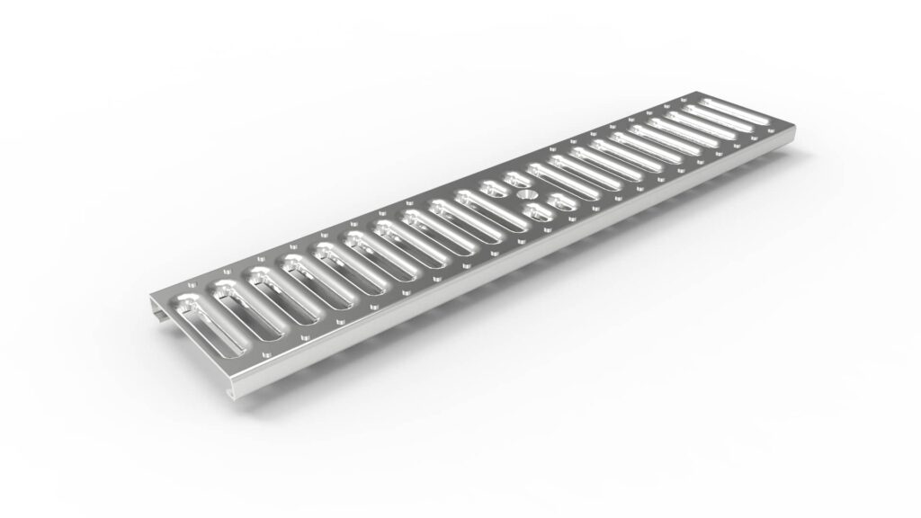 Buy a 5-in Wide Heavy Duty Stamped Stainless Steel Slotted Trench Drain ...