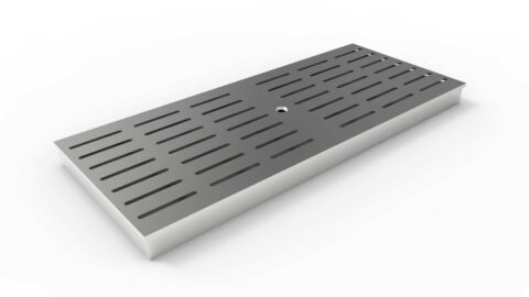 Buy a 10" wide ADA/Heel proof stainless steel slotted trench drain ...
