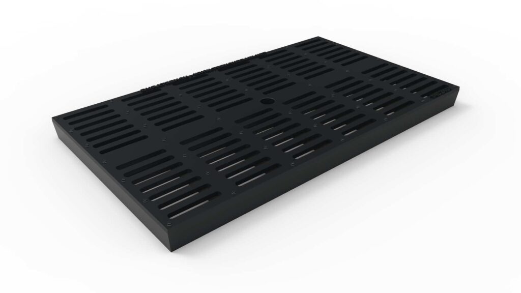 Buy a 14" wide ADA/Heel Proof ductile iron slotted trench drain grate ...