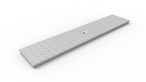 5-inch Medium Duty Galvanized Steel Solid Trench Drain Cover