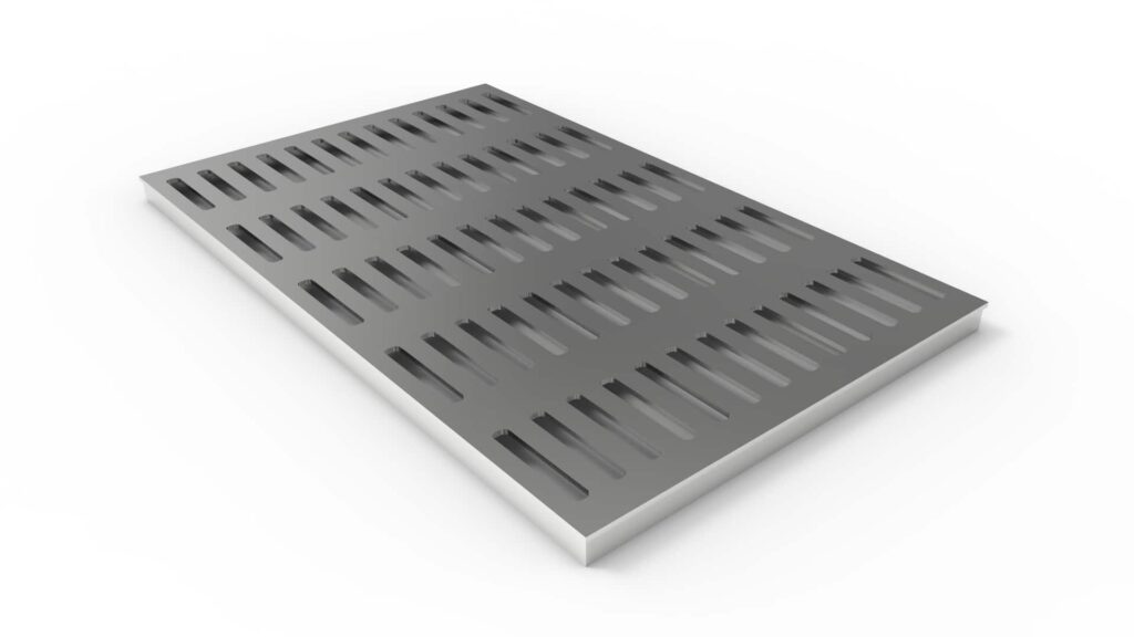 Buy a 38" wide stainless steel slotted trench drain grate - Eric'sons ...