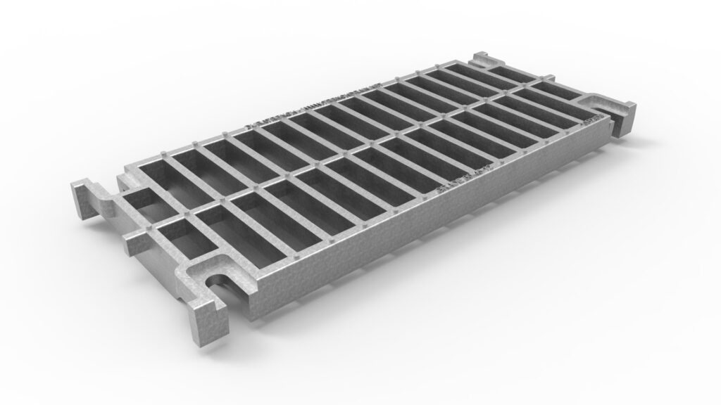 Buy 10" wide galvanized iron slotted trench drain grate