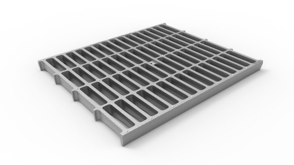 Buy a 20" wide galvanized iron slotted trench drain grate - Eric'sons ...