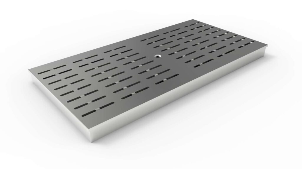 Buy a 12" wide ADA/Heel proof stainless steel slotted trench drain ...