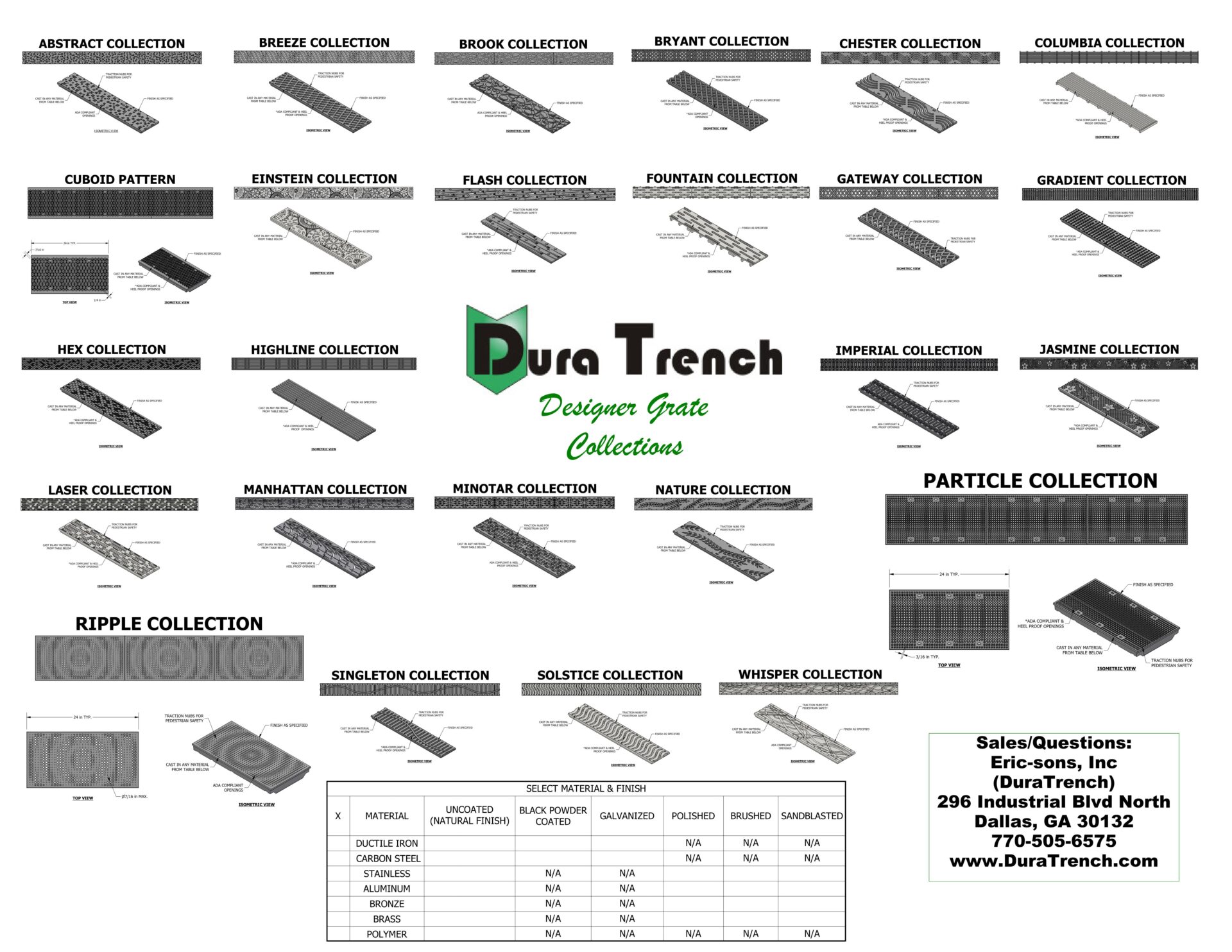 Trench Drain Literature I United States I Eric'sons Dura Trench